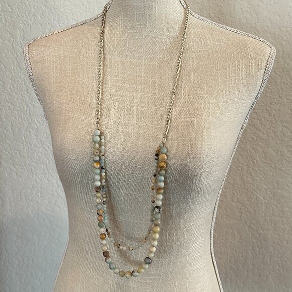 Vintage | Jewelry | Vintage Stone And Chain Artisan Necklace | Poshmark